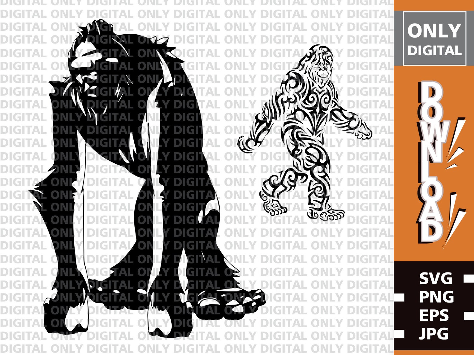 Bigfoot Svg printable Bigfoot Svg Bigfoot Svg PNG - Etsy