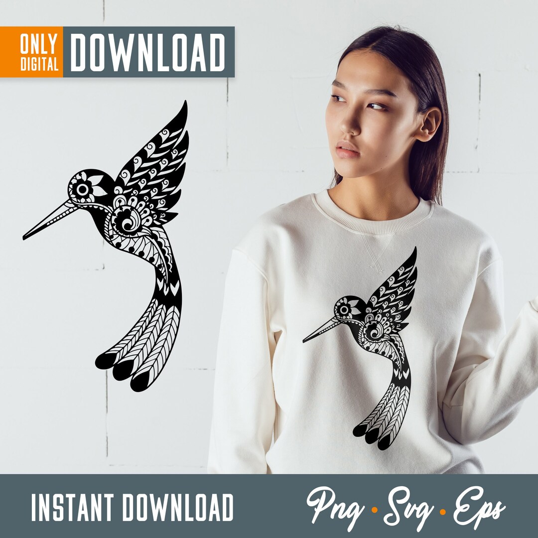 Hummingbird Clipart, Hummingbird Svg, Hummingbird Mandala, Hummingbird ...