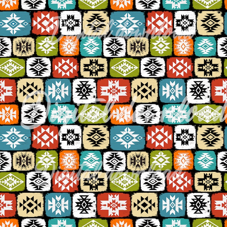 Western Seamless Pattern Bundle, Cowboy Cowgirl Clipart (digital ...