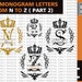 Split Monogram SVG, Monogram Frame Alphabet Svg, 13 Monogram Individual ...