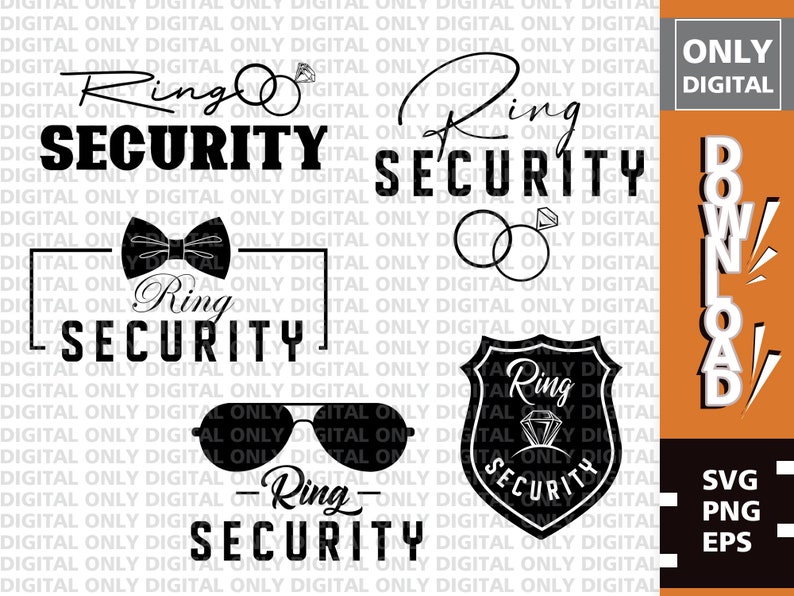Ring Security Svg Png Wedding Svg Ring Bearer Svg - Etsy