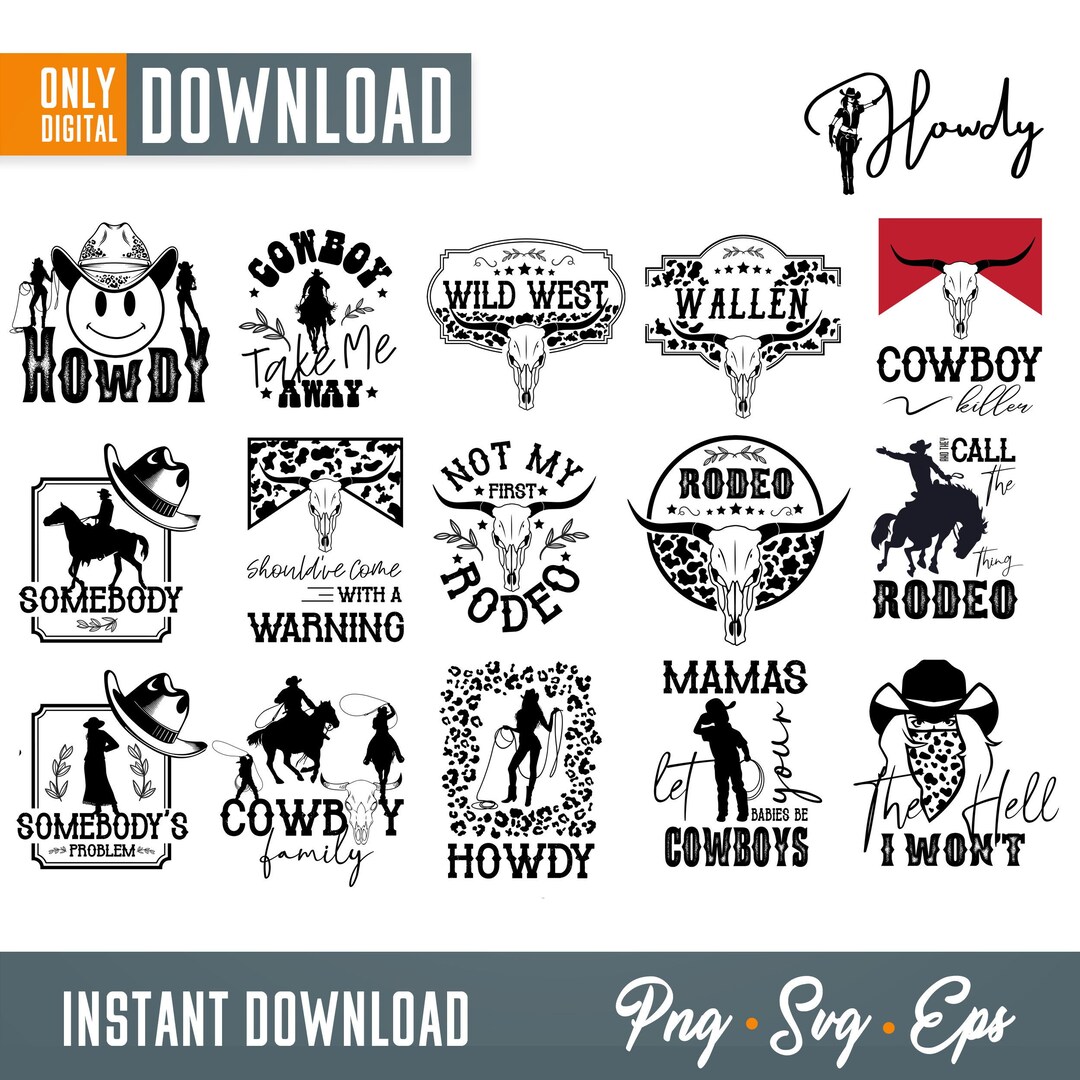 Western Svg Western Clipart Wild West Svg Western Shirt - Etsy