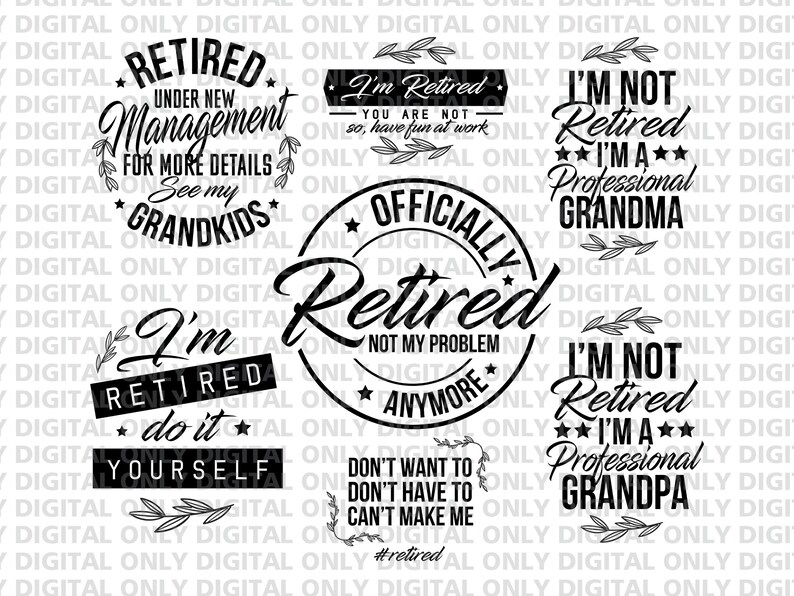 Retired Svg Retired Svg Bundle Retirement Svg Retired - Etsy