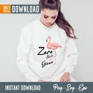 Flamingo Clipart, Zero Flocks Given Svg, Pink Flamingo, Flamingo Svg, Flamingo Png, Flamingo ...