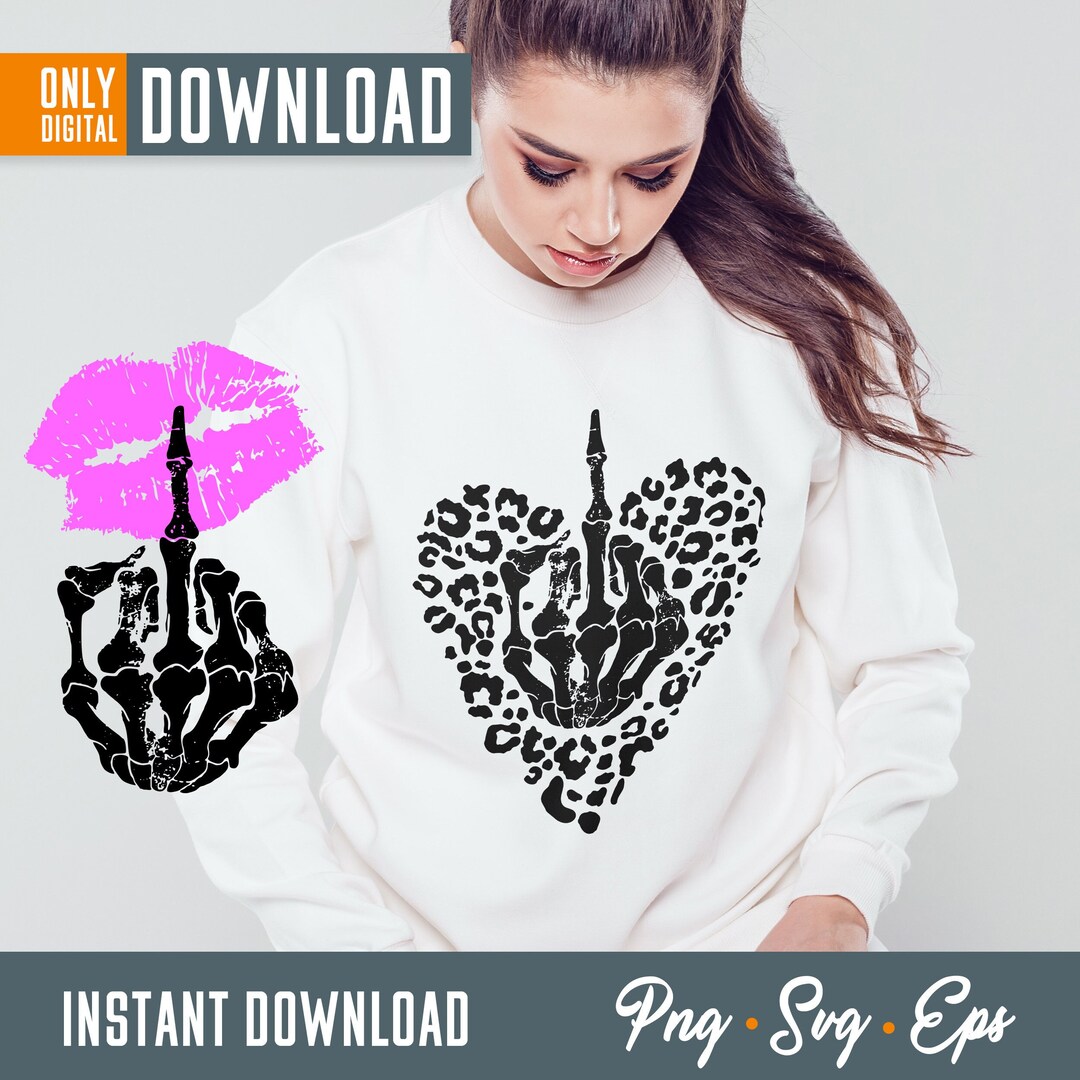 Skeleton Middle Finger SVG, Middle Finger SVG, Skeleton Svg, Skeleton ...