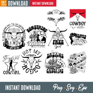 Retro Western SVG Bundle, Rodeo Cowgirl Designs (digital Download) - Etsy