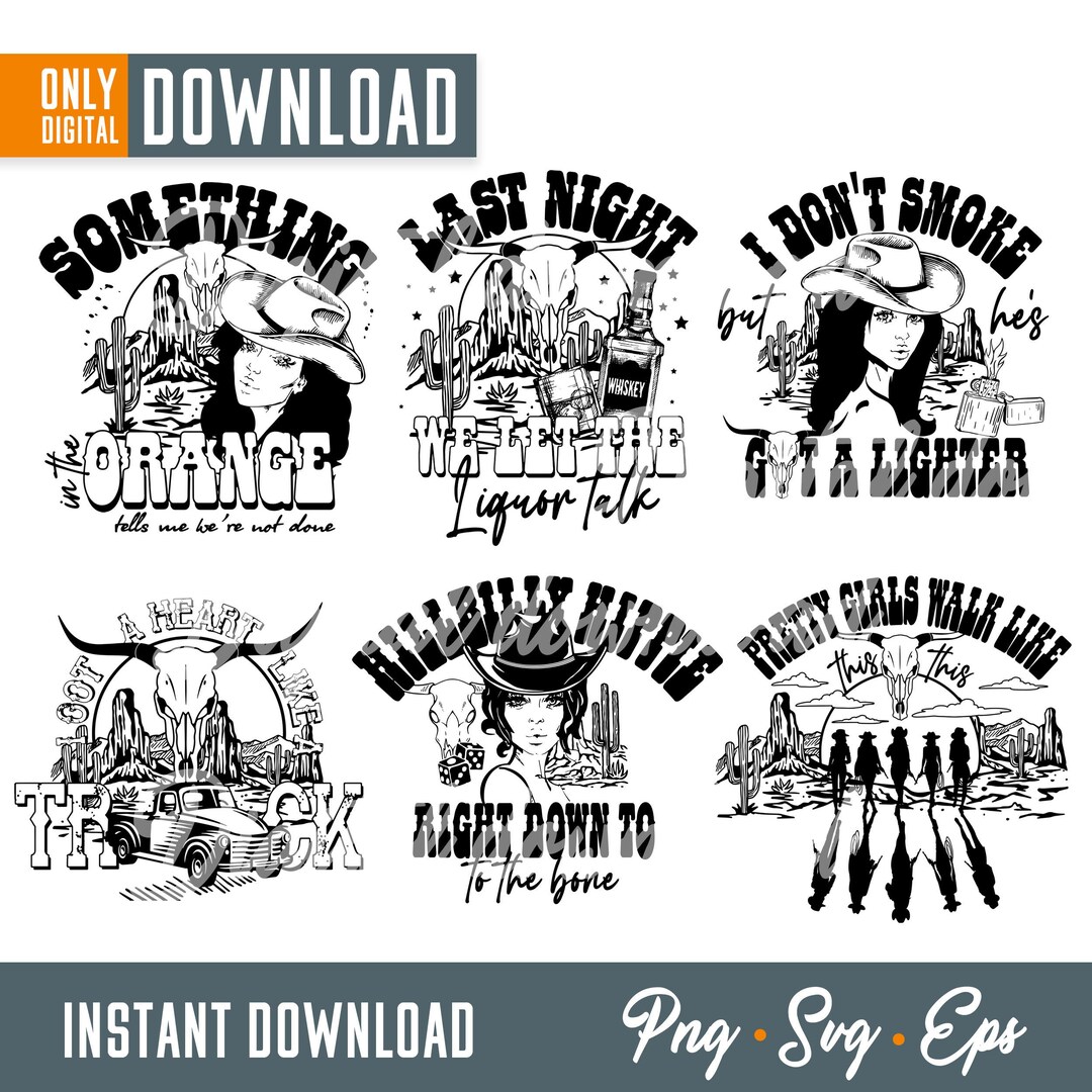 Western Svg Bundle, Western Png, Western Clipart, Cowgirl Svg, Country ...