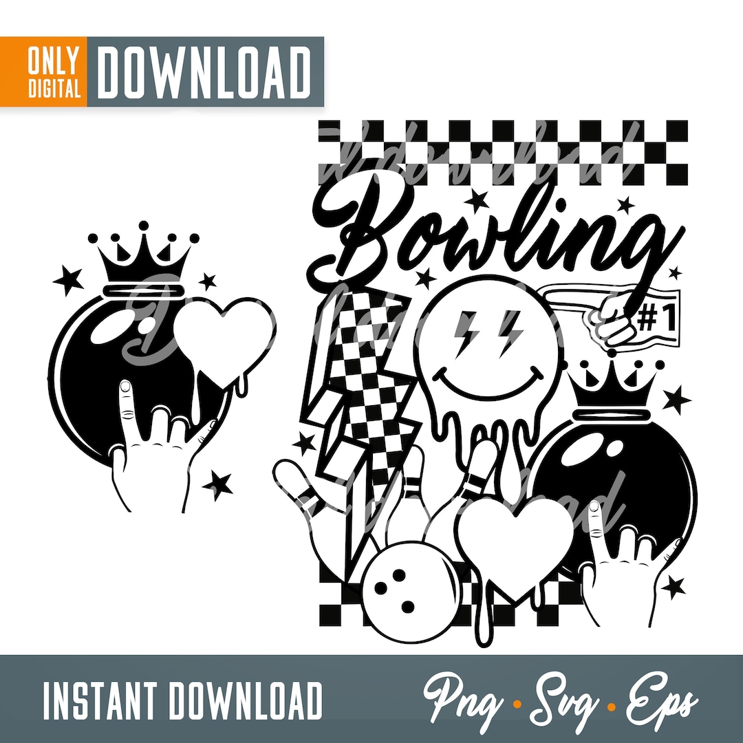 Bowling Svg Bundle Bowling Clipart Retro Bowling Svg - Etsy