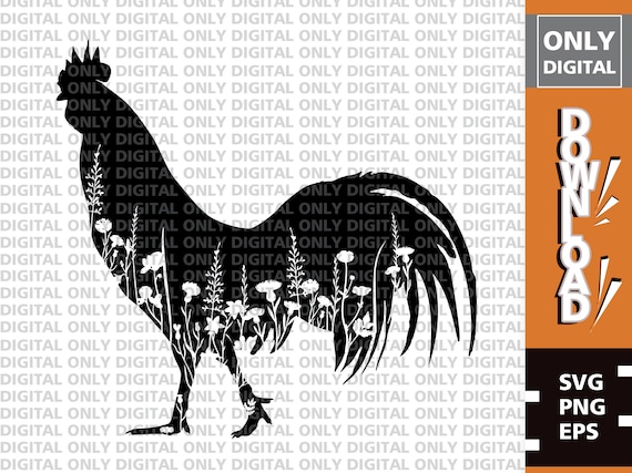 Rooster Svg Bundle Rooster Clipart Flower Rooster Svg File | Etsy
