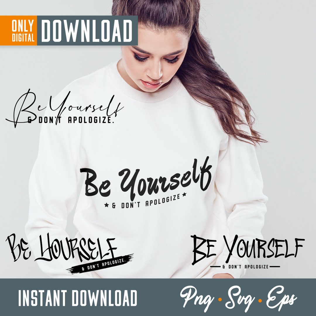 Be Yourself SVG Bundle, Inspirational Clipart (digital Download) - Etsy