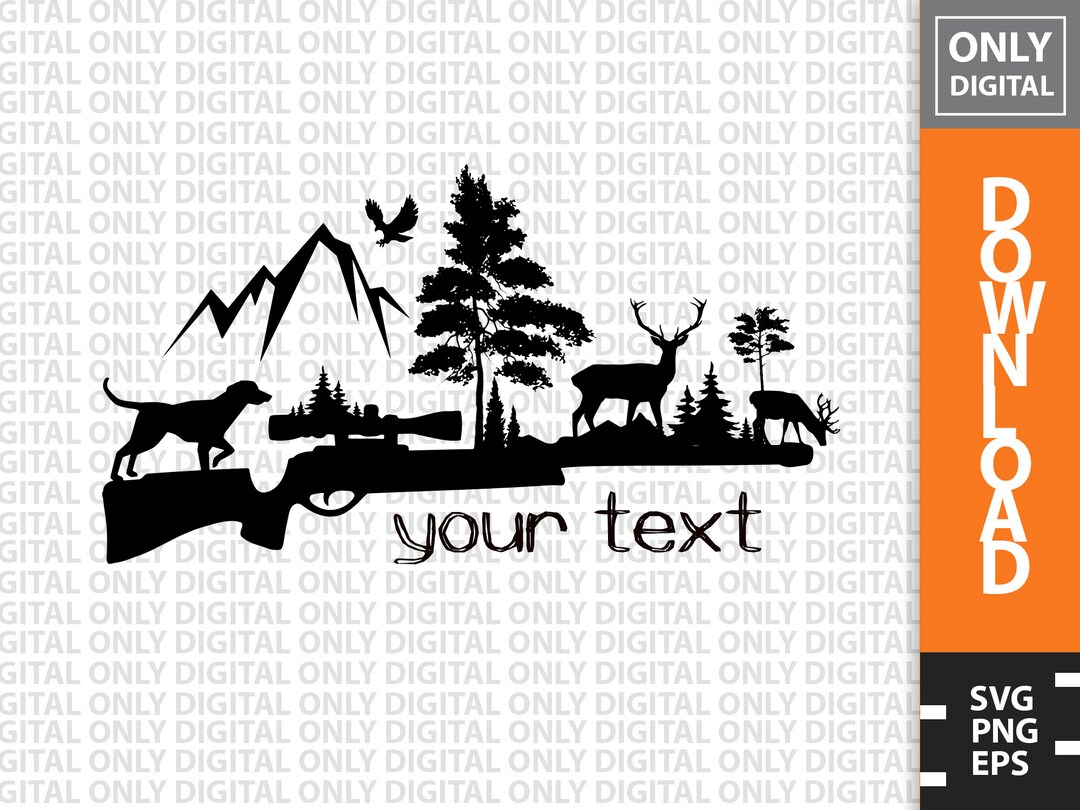 Deer Hunting Svg Bundle ,hunting Monogram Svg, Mountain Scene Svg ...