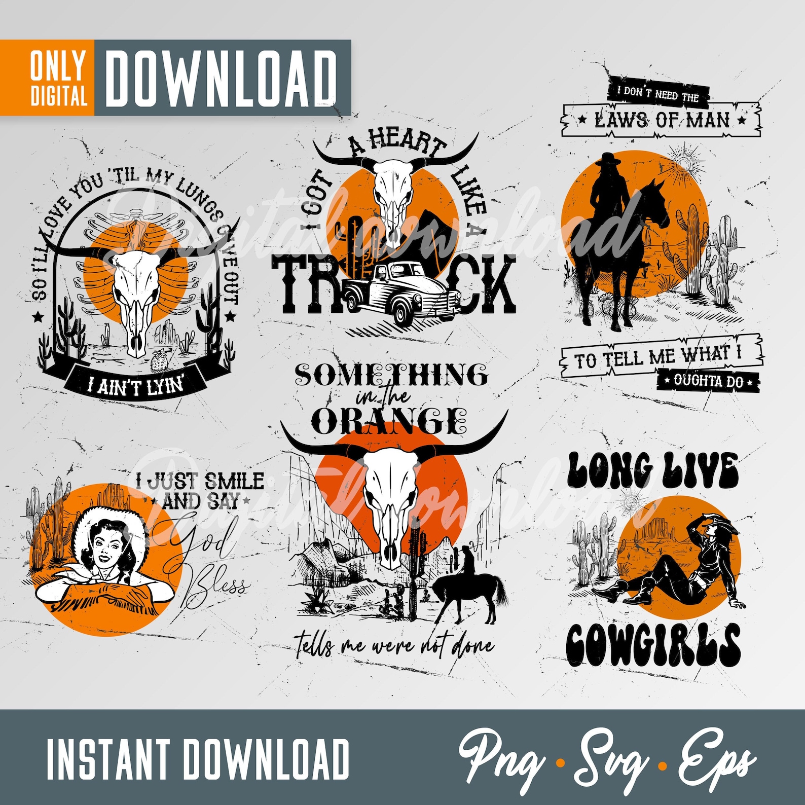 Western Png Western Svg Western Clipart Western Svg Bundle - Etsy