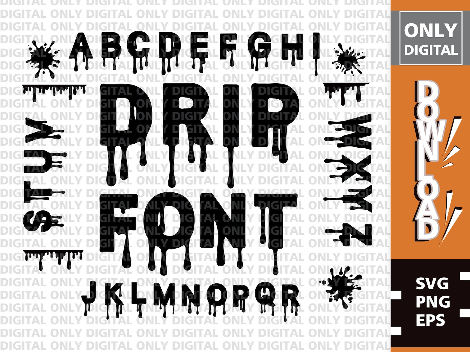 Dripping Letters Svg dripping Font Svg Dripping Alphabet - Etsy