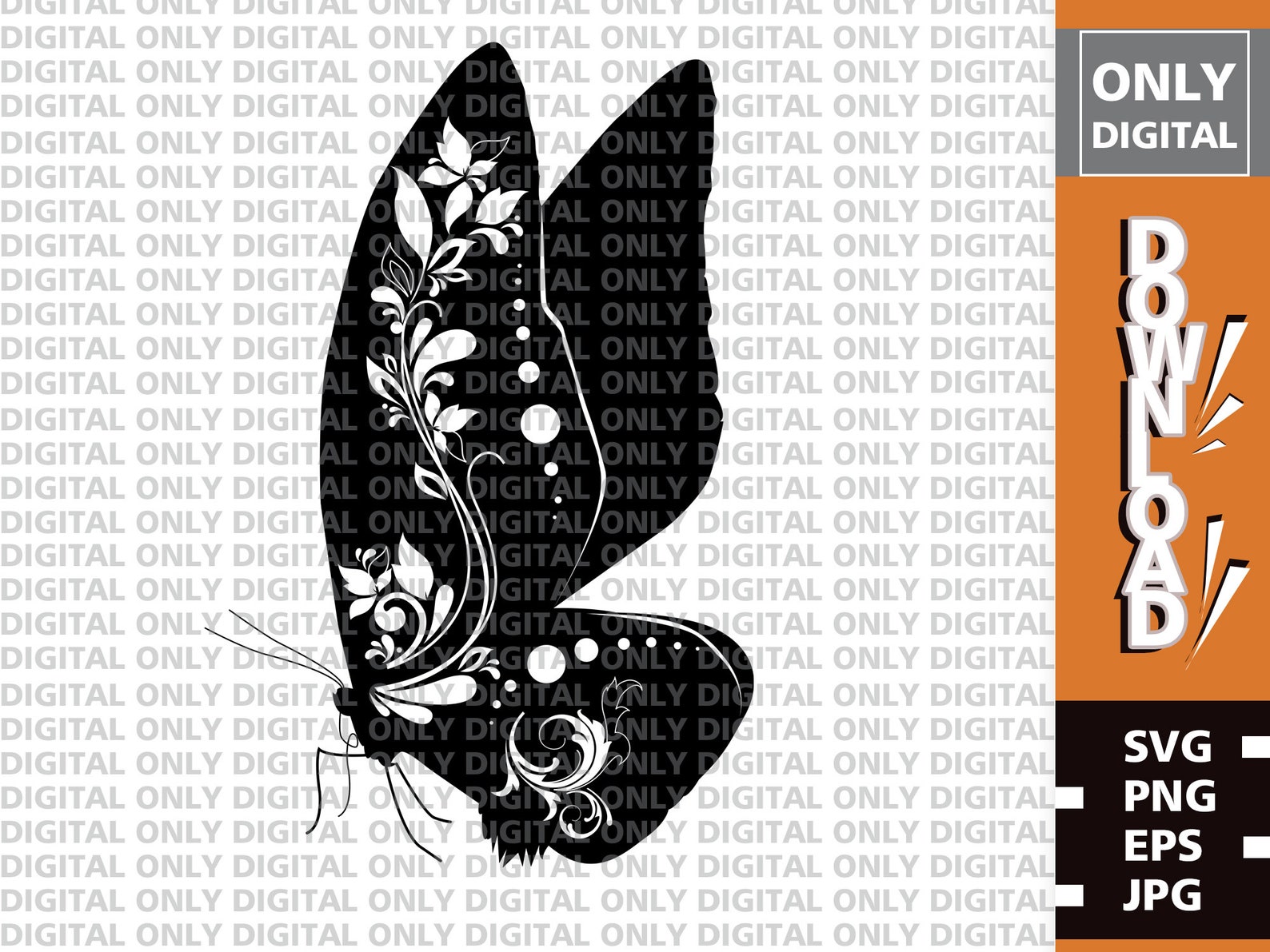 Butterfly Svg Floral Butterfly Svg Cute Butterfly Svg Love | Etsy