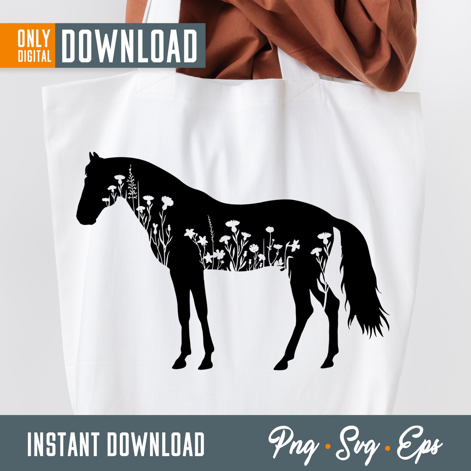 Horse Svg, Floral Horse Svg, Love Horse Svg, Flower Horse Silhouette ...