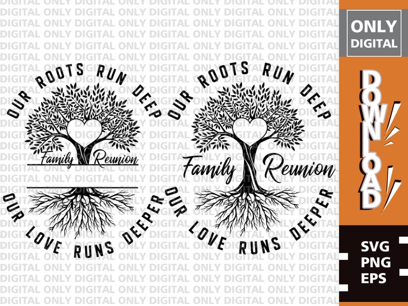 Family Reunion Svg Our Roots Run Deep Svg Our Love Runs - Etsy