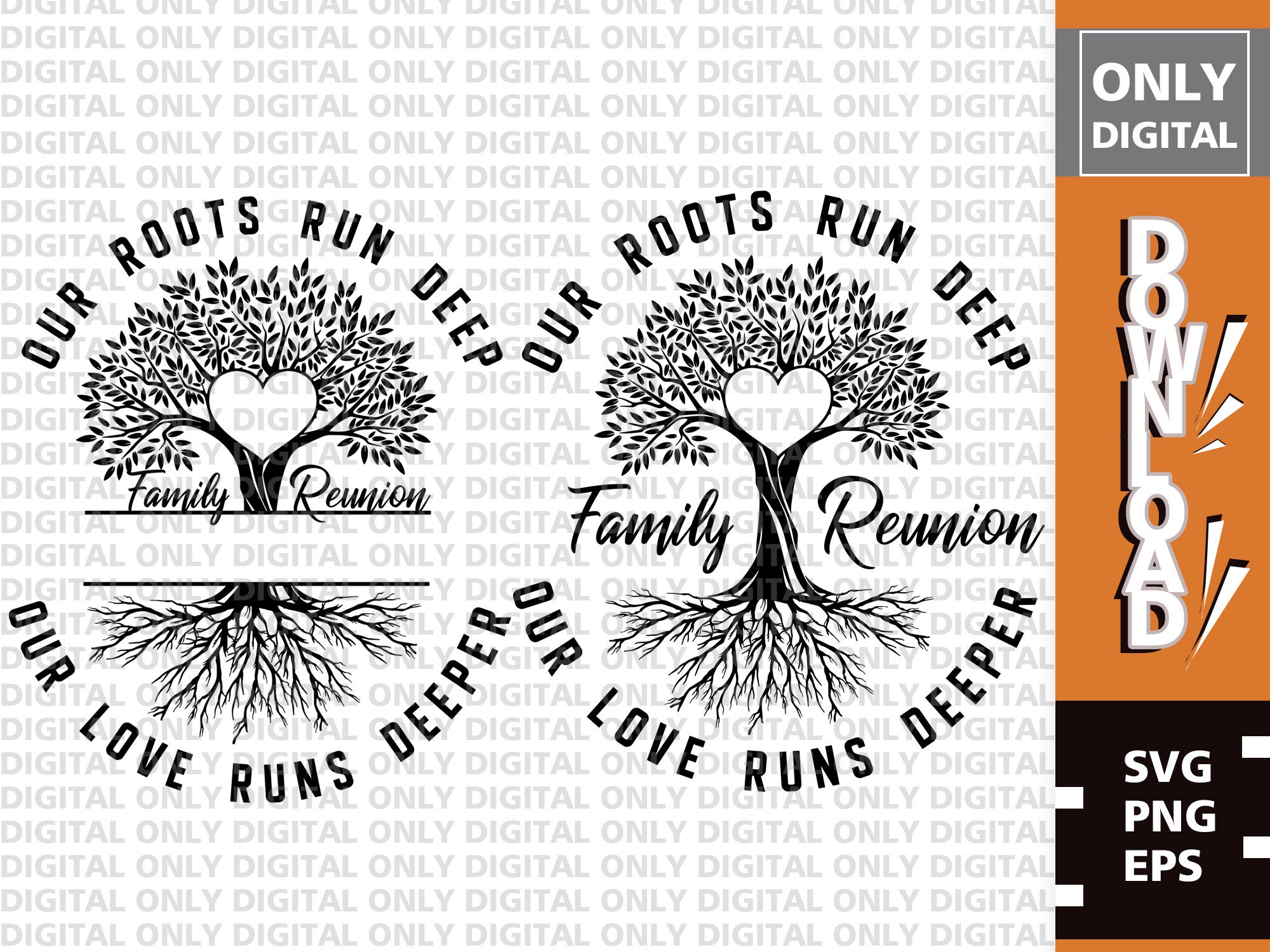 Family Reunion Svg Our Roots Run Deep Svg Our Love Runs - Etsy Denmark