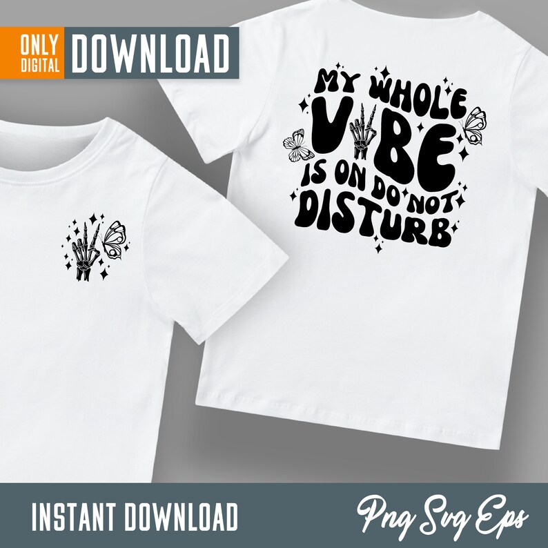 Do Not Disturb Vibe SVG, Trendy Funny Design (digital Download) - Etsy