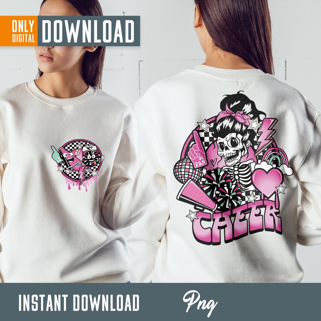 Cheer Smile Face Skeleton Png SUBLIMATION , Cheer Smile Face Png ...