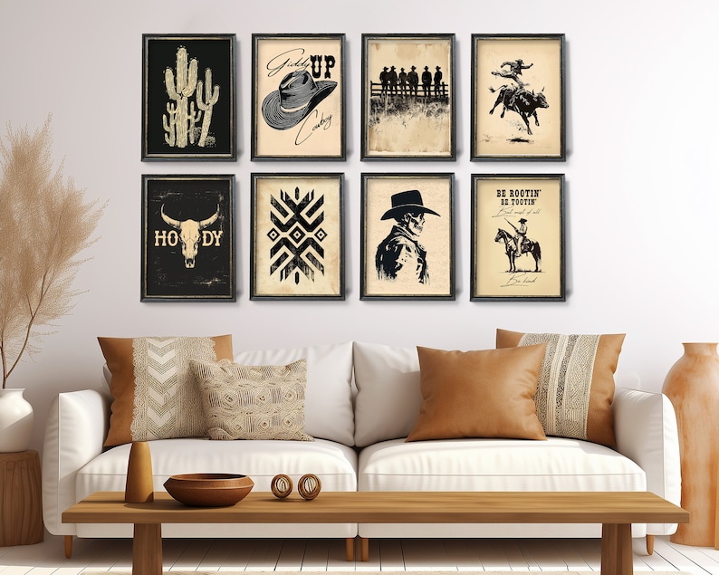 Vintage Cowboy Prints, Wild West Gallery Wall Art (digital Download) - Etsy