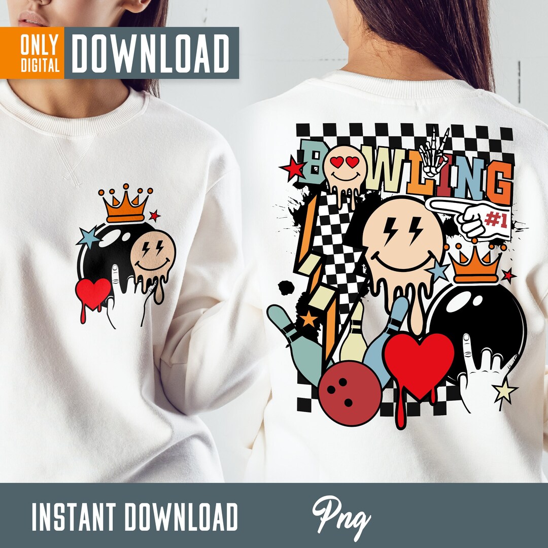 Retro Bowling Png Bowling Png Bowling Smiley Face Png - Etsy