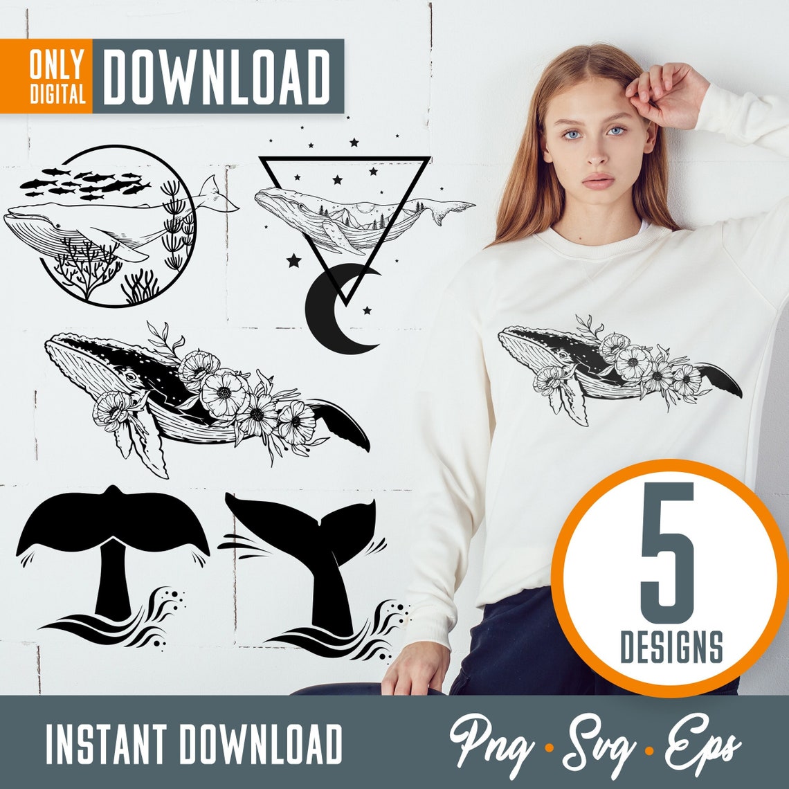 Whale Tail Svg Whale Svg Blue Whale Humpback Whale Whale - Etsy