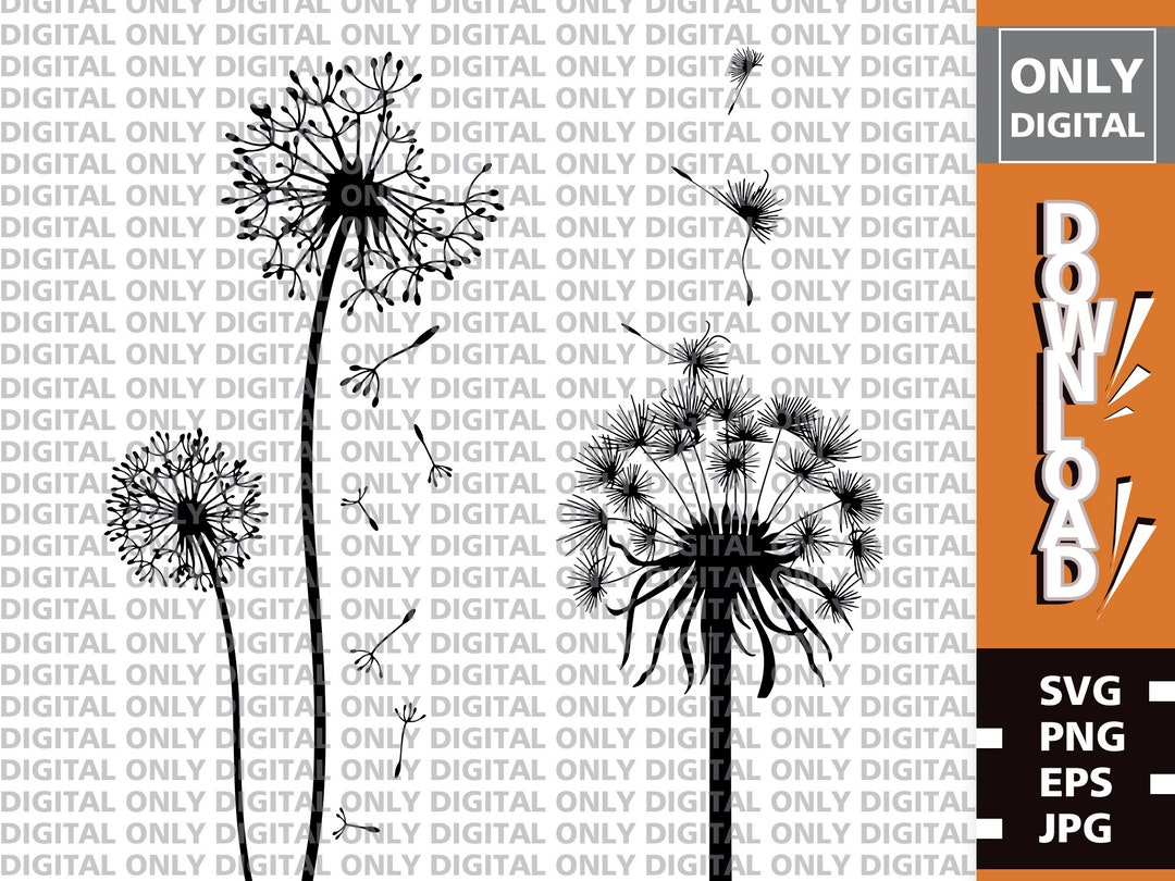 Dandelion Svg ,printable Dandelion Svg,png,eps,jpg,dandalion Svg , Png ...