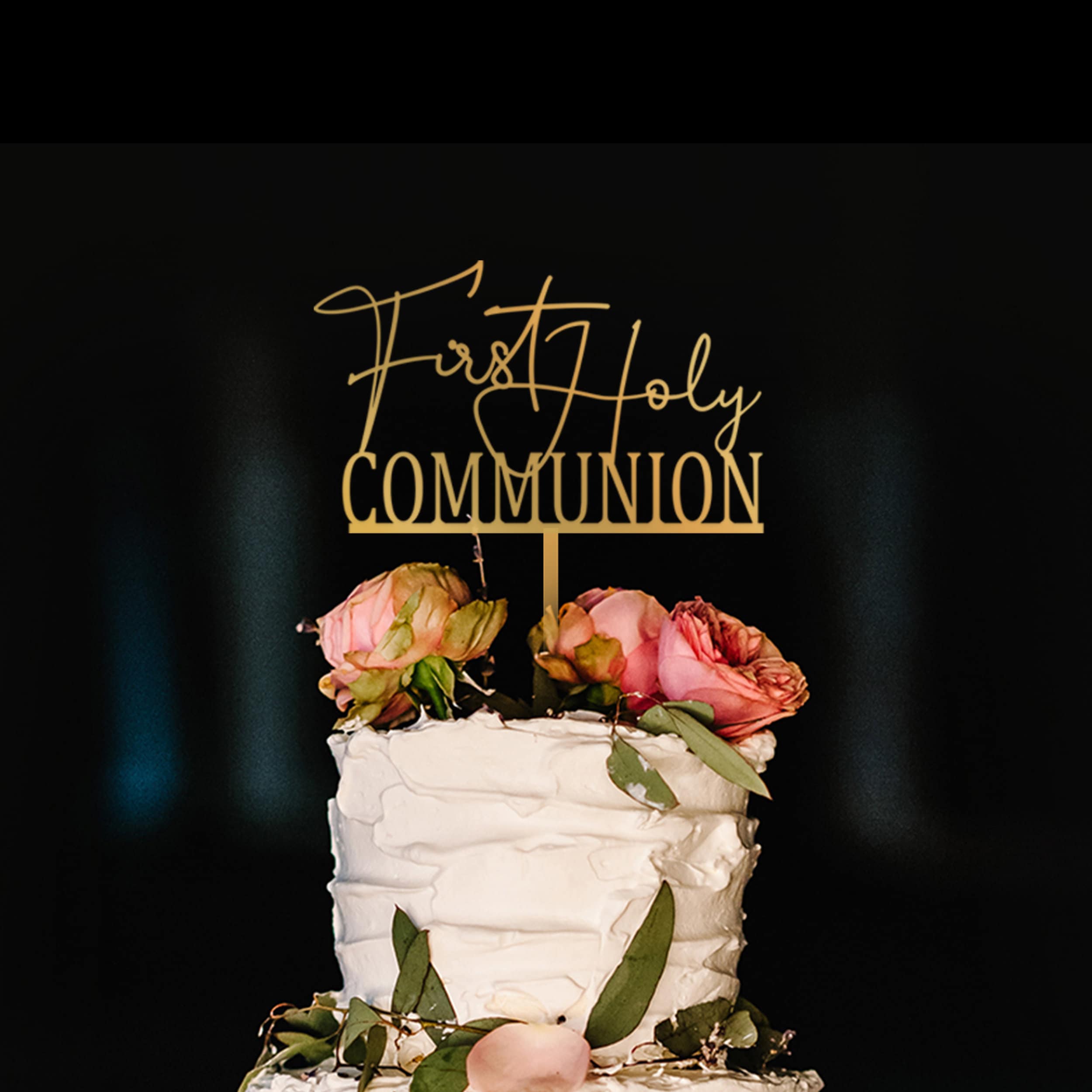 Baptism Cake Topper Svg First Communion Topper Svg God Bless - Etsy Ireland
