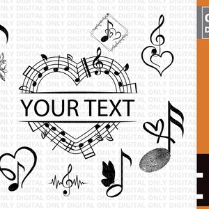 Music Notes Svg, Music Notes, Music Notes Split Svg, Music Svg, Custom ...