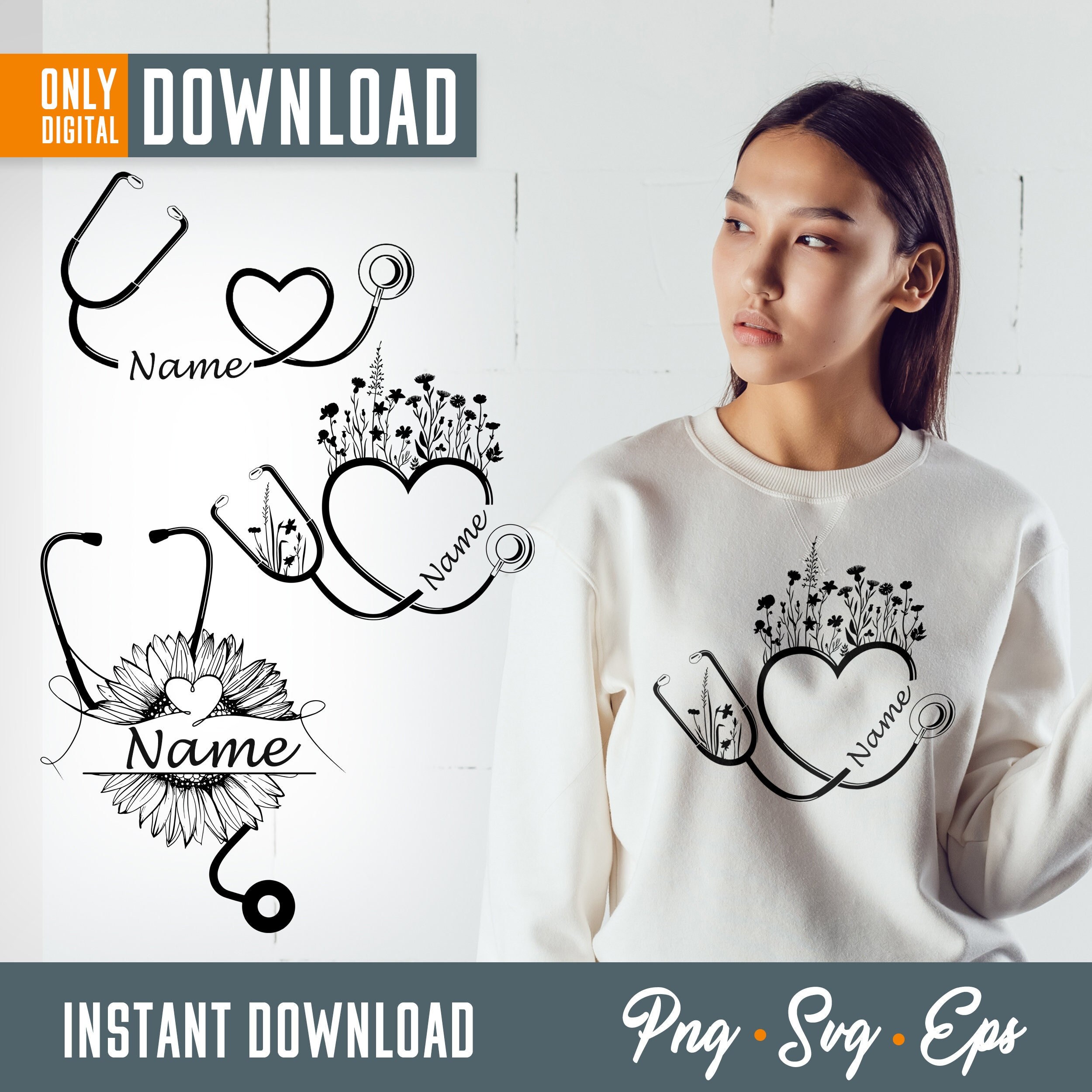 Personalized Stethoscope SVG Stethoscope SVG Heart - Etsy