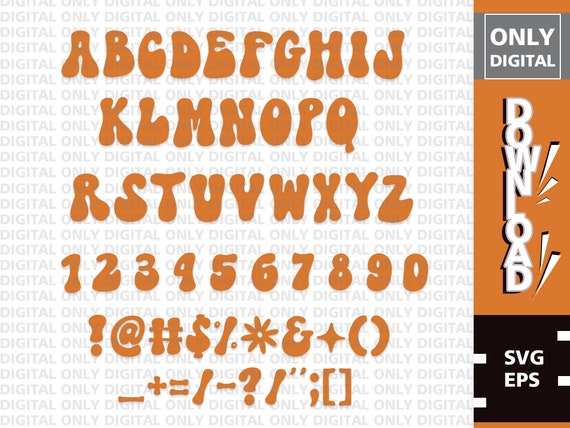 Retro Groovy Font Svg Bundle Fonts Cricut Retro Font Cut - Etsy