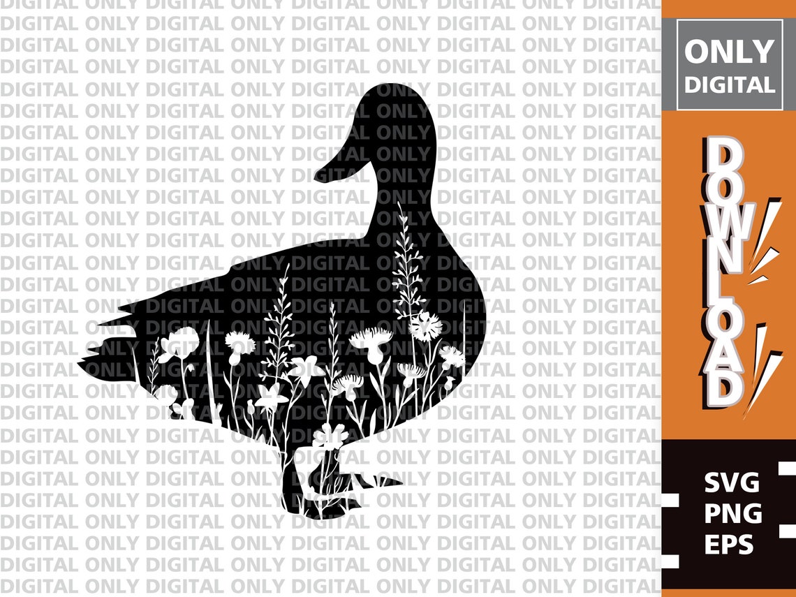 Floral Duck Svg File Duck Svg Bundle Duck Clipart Duck - Etsy