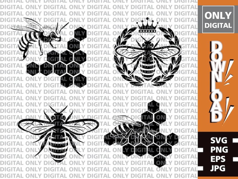 Bee Svg Bee Svg File for Cricut Bee Svg Clipart Bee Cut - Etsy