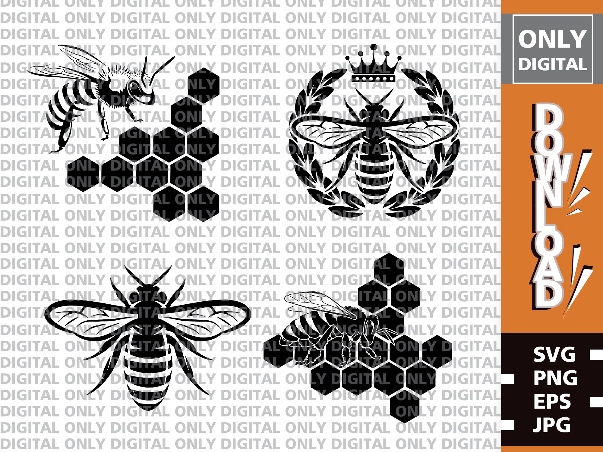 Bee Svg Bee Svg File for Cricut Bee Svg Clipart Bee Cut - Etsy