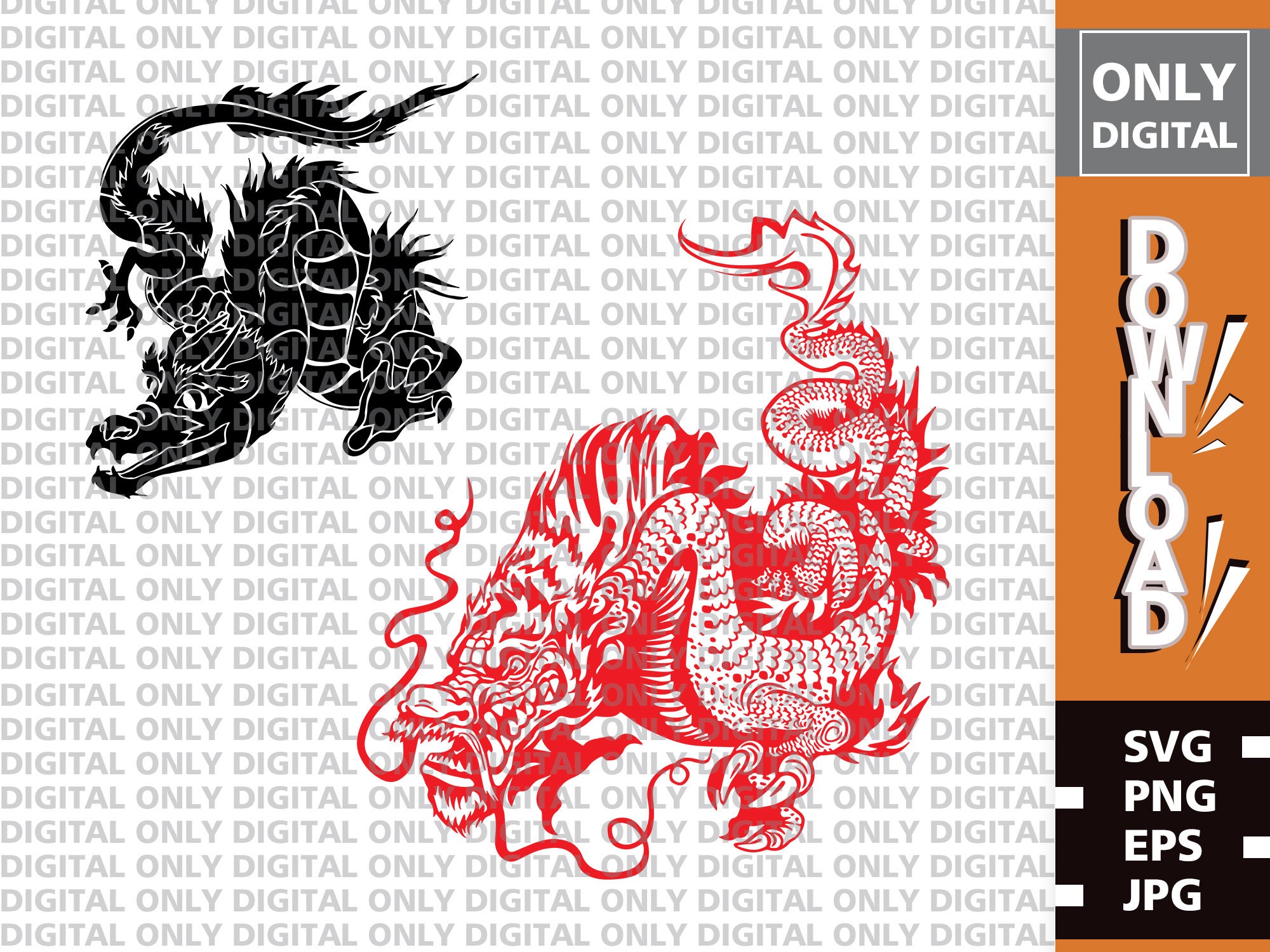 Chinese Dragon Svg, Printable Chinese Dragon Svg, Png ,eps ,jpg ...