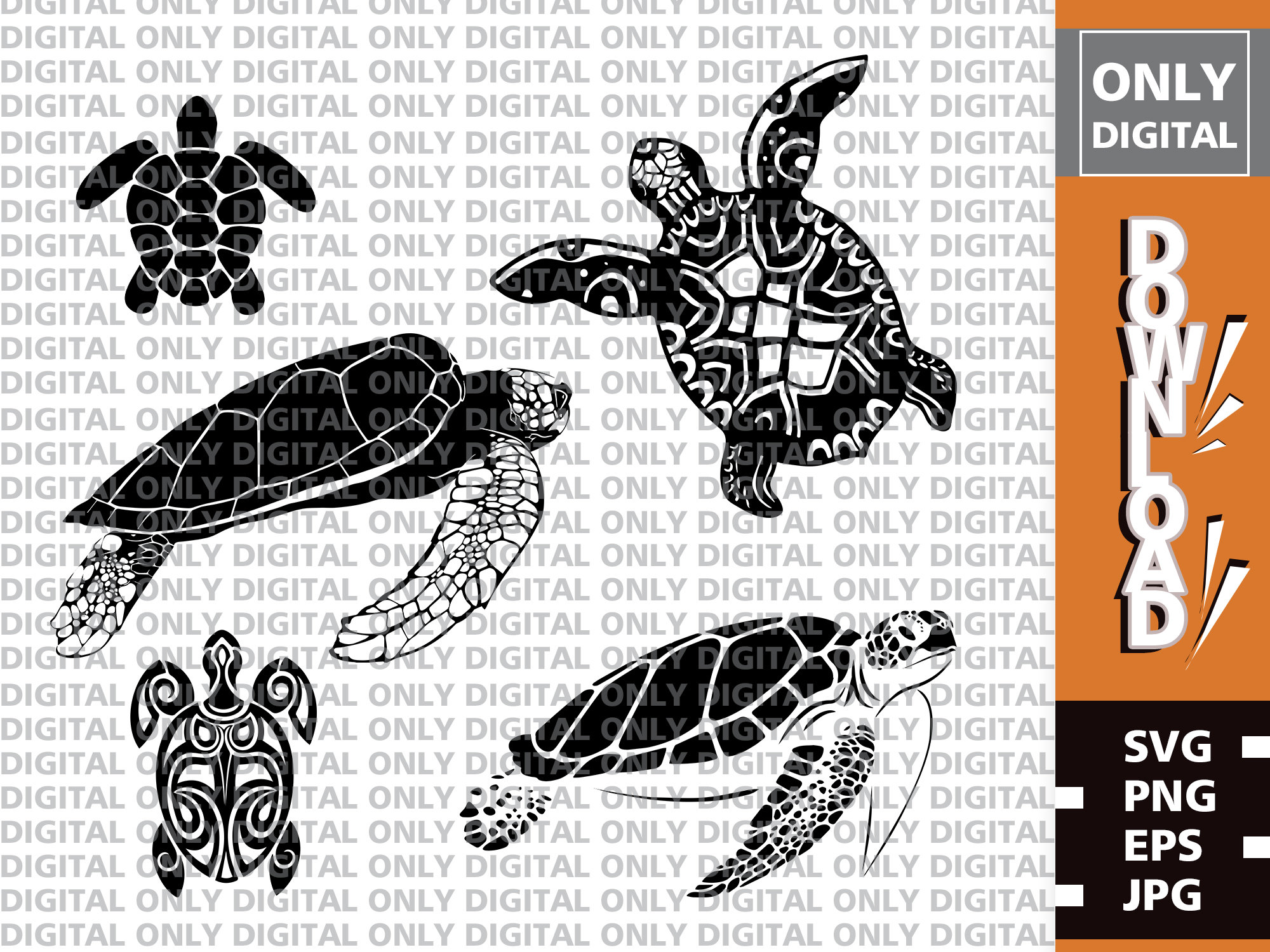 Sea Turtle Svg Printable Sea Turtle Svg Sea Turtle Svg Sea - Etsy