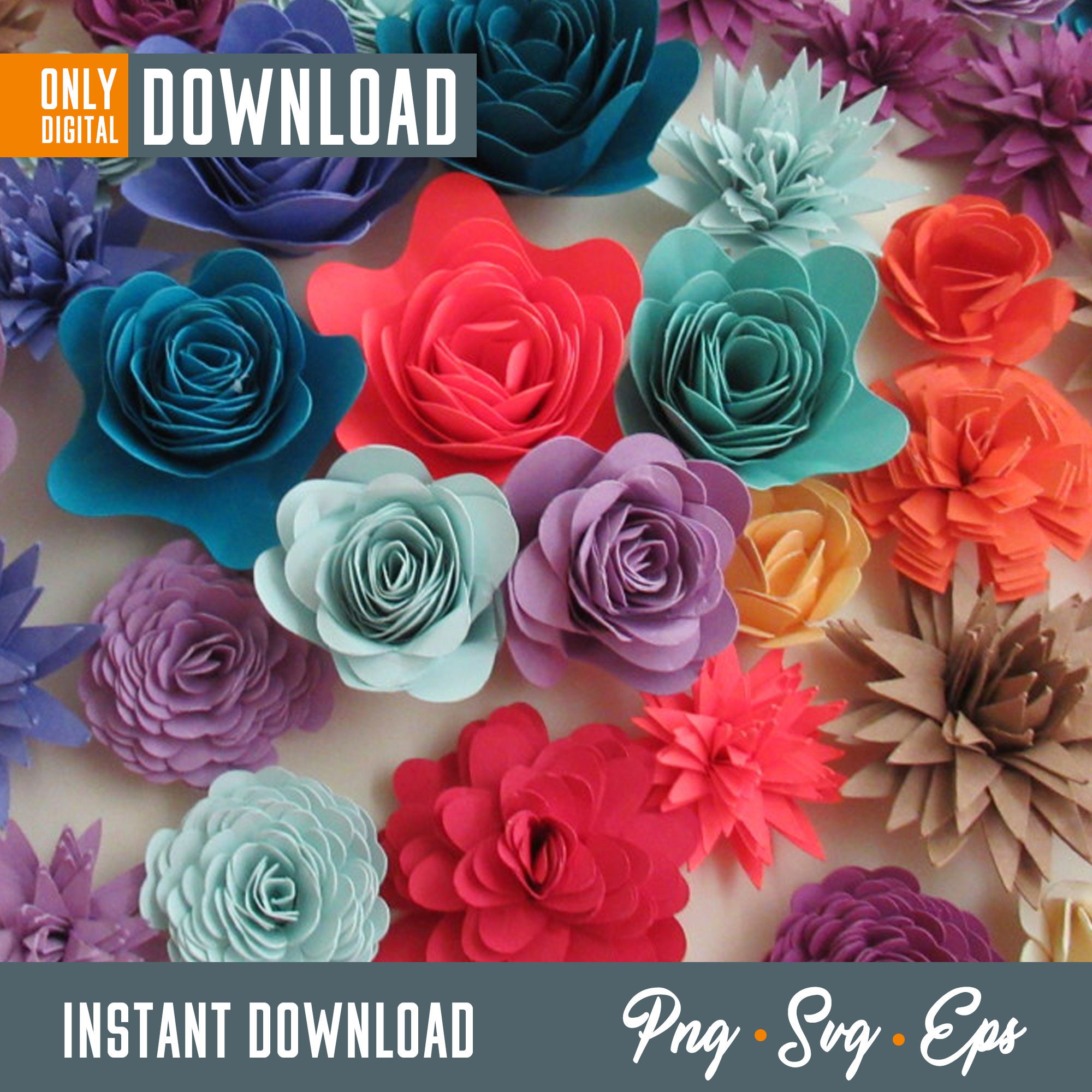 Rolled Flower Svg Paper Flower Svg Rolled Flower Svg Rolled - Etsy