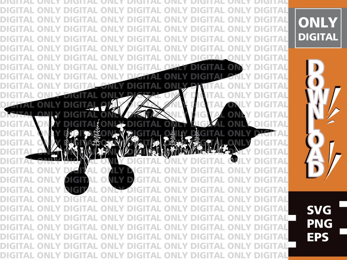 Floral Airplane Svg Airplane Svg Airplane Vector - Etsy