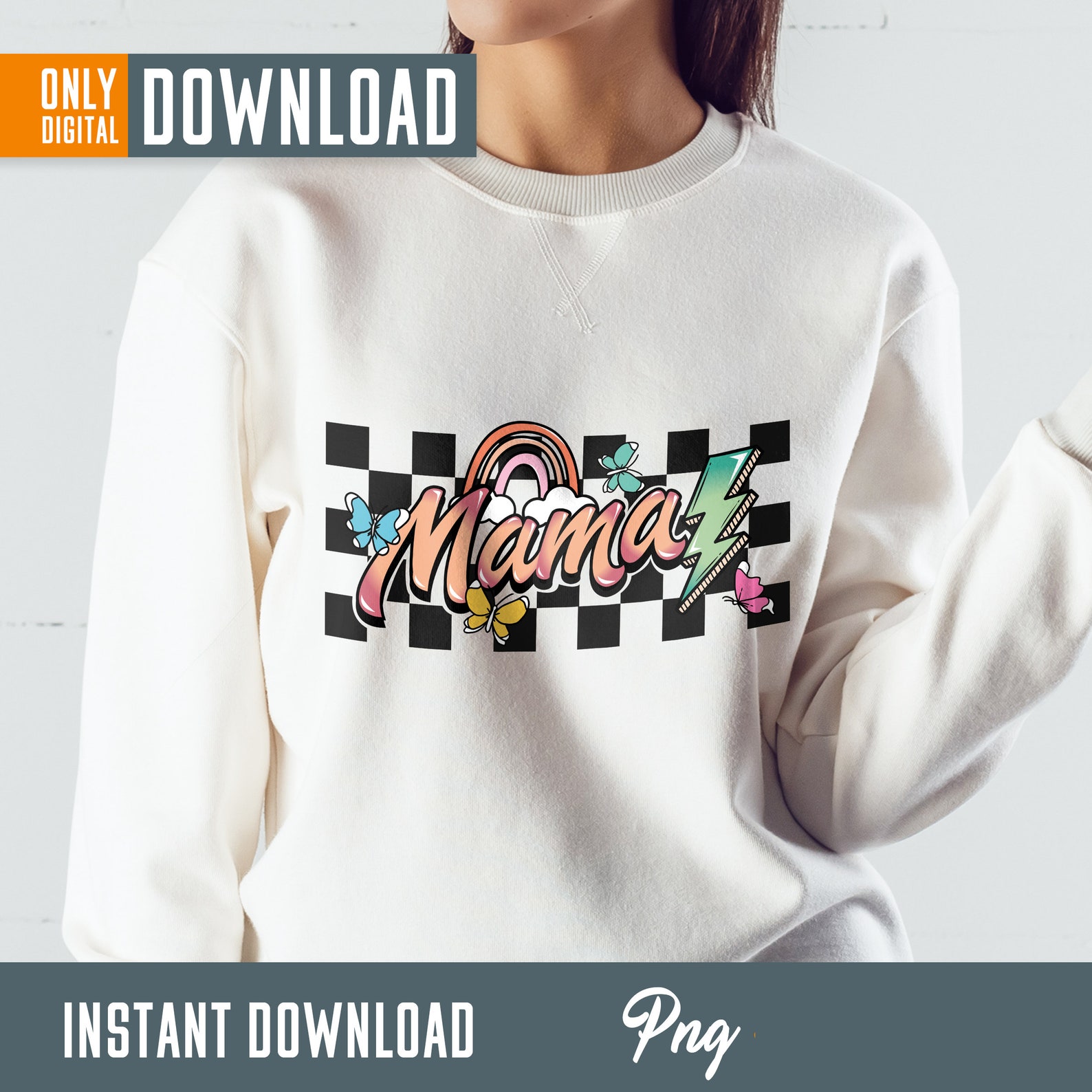 Retro Checkered Mama PNG Design, Trendy Mom Life (digital Download) - Etsy