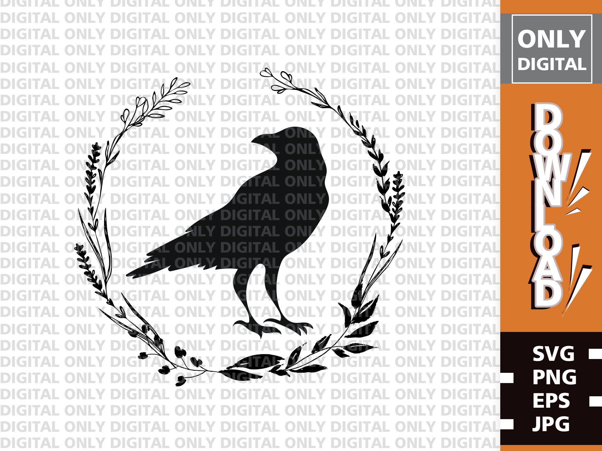 Black Crow Svg Crow Svg Crows Raven Svg Crow Clipart Crow - Etsy