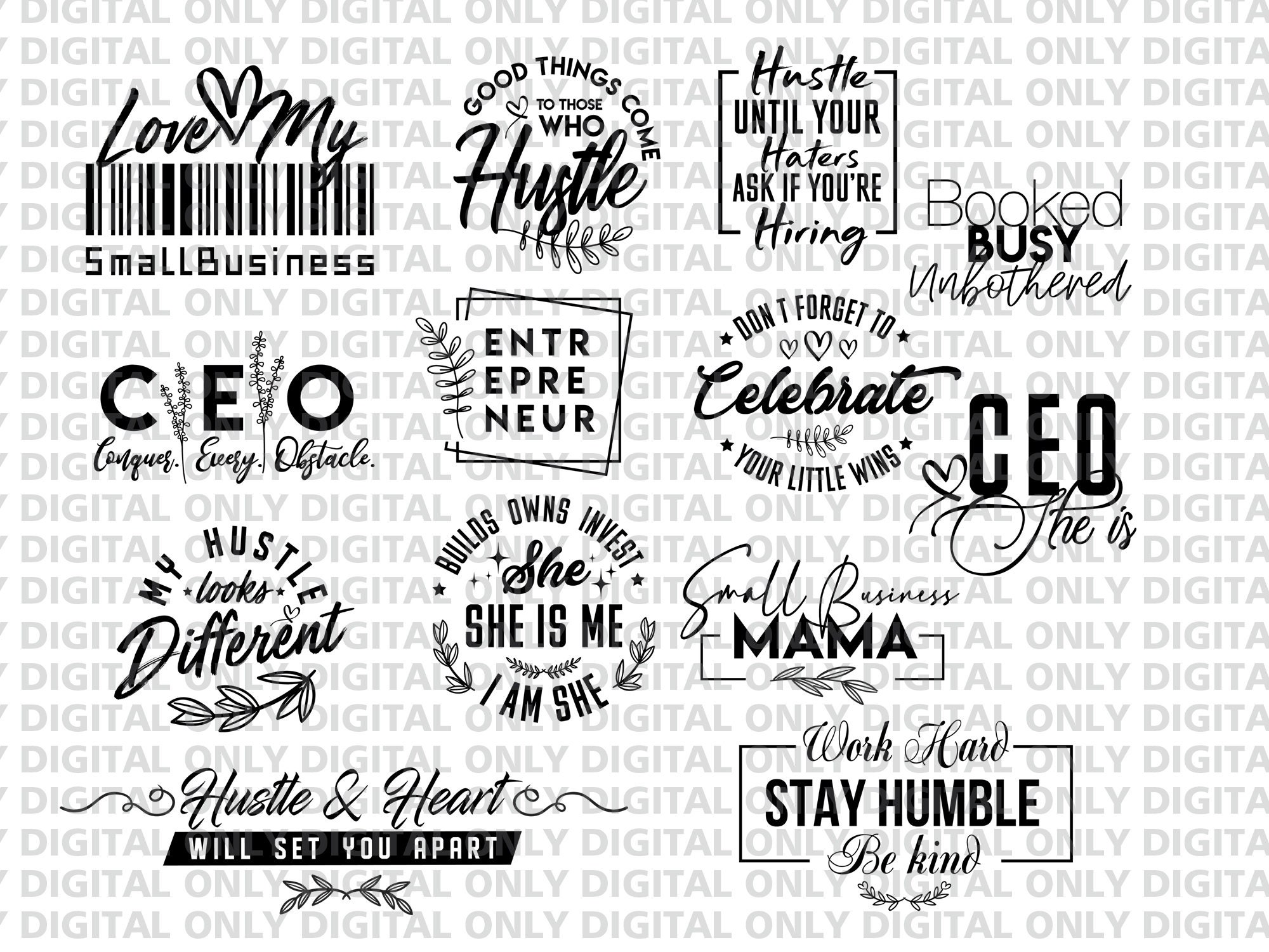 Small Business Svg Bundle Self Made Svg Boss Babe Svg CEO - Etsy