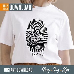 Isaiah 43:1 SVG, He Knows My Name SVG, Christian SVG, Scripture Svg ...