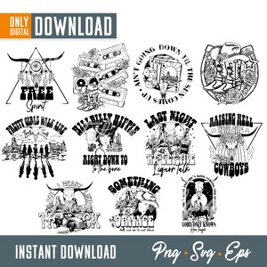 Western Svg Bundle Retro Western Svg Country Western Svg - Etsy