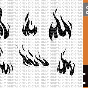 Flame Clipart, Fire SVG, Bonfire Designs (digital Download) - Etsy