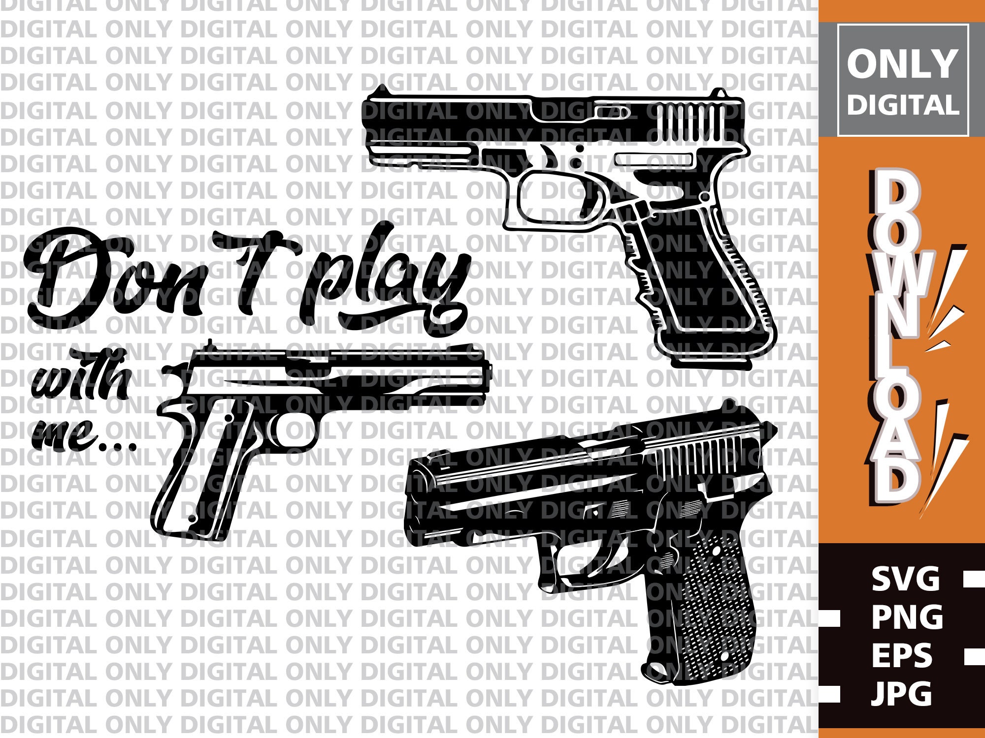 Handgun Svg, Printable Handgun Svg, Png,eps ,handgun Png, Gun Svg ...