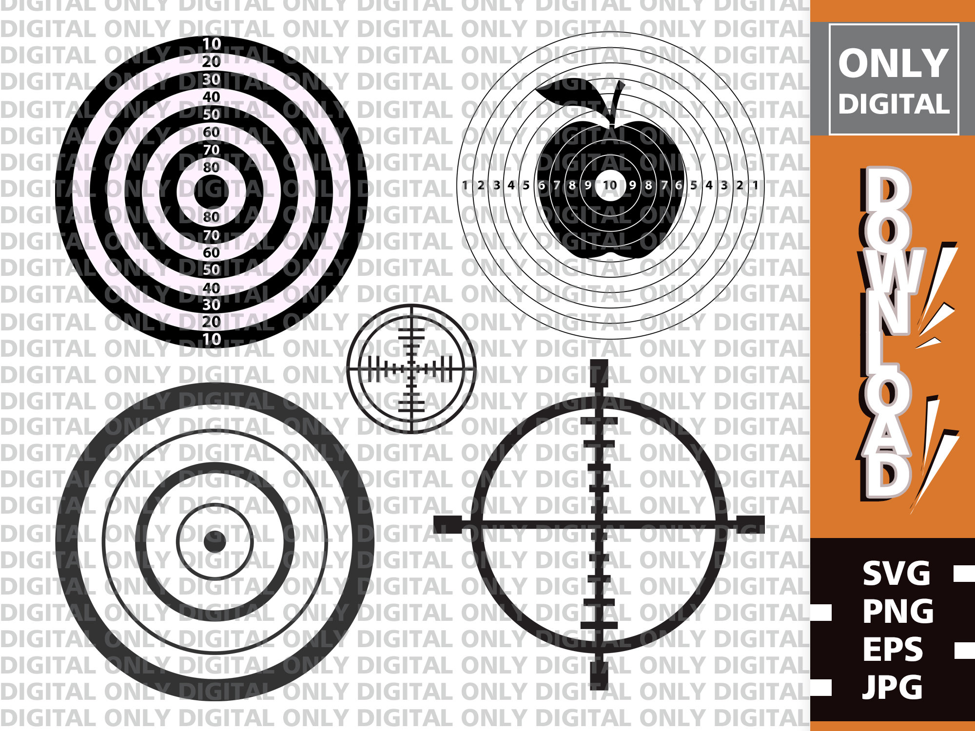 Printable Target Svg Bullseye Svg Archery Svg Hunting - Etsy UK