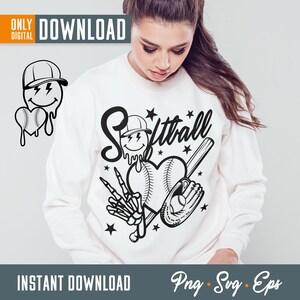 Girls Softball Svg Bundle Retro Softball Svg Png Softball - Etsy