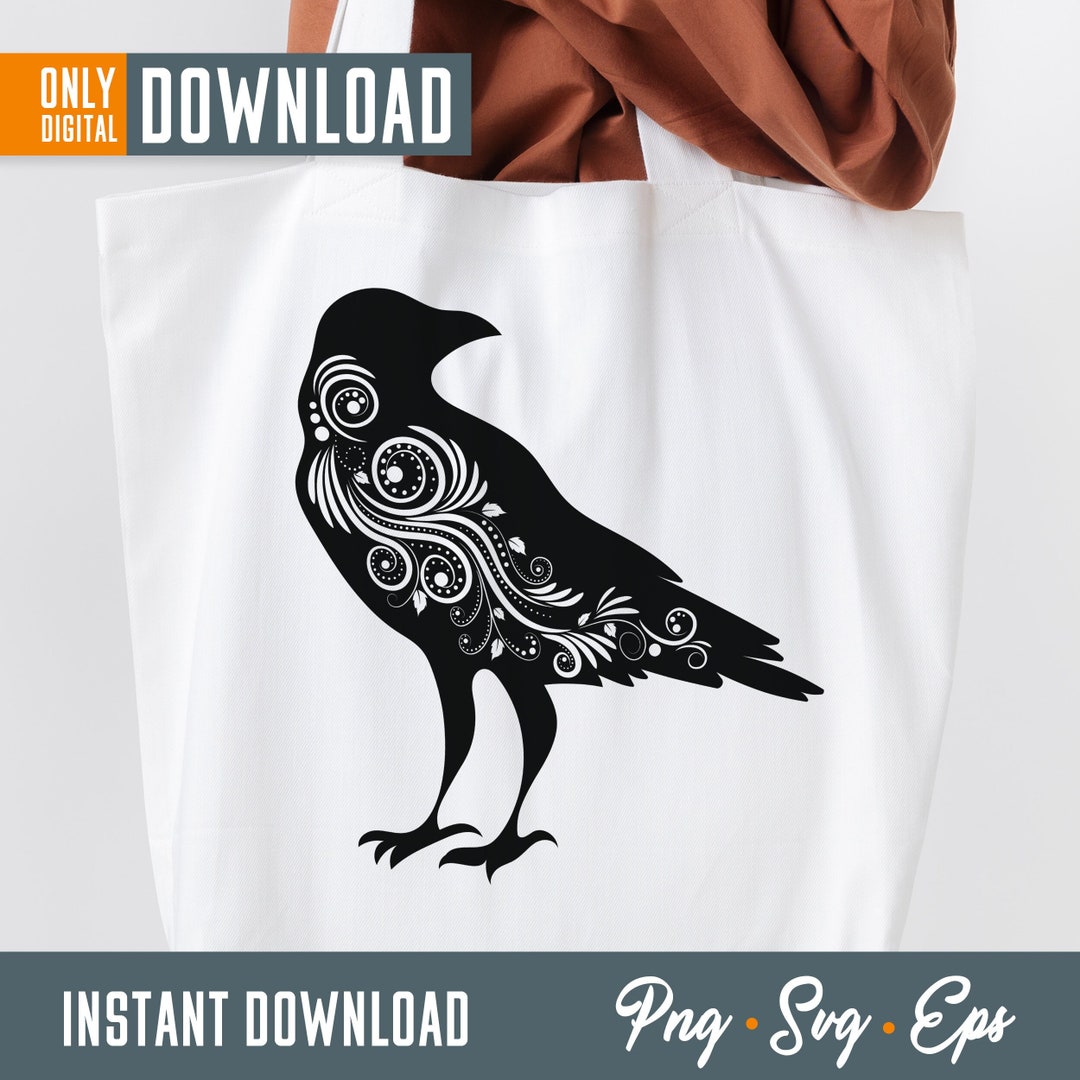 Crow Svg, Black Crow, Cute Crow Svg, Raven Svg, Crow Svg Bundle, Crow ...