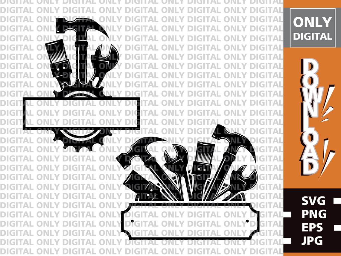 Handyman Monogram Svg , Handyman Svg , Tools Svg , Working Tools Svg ...