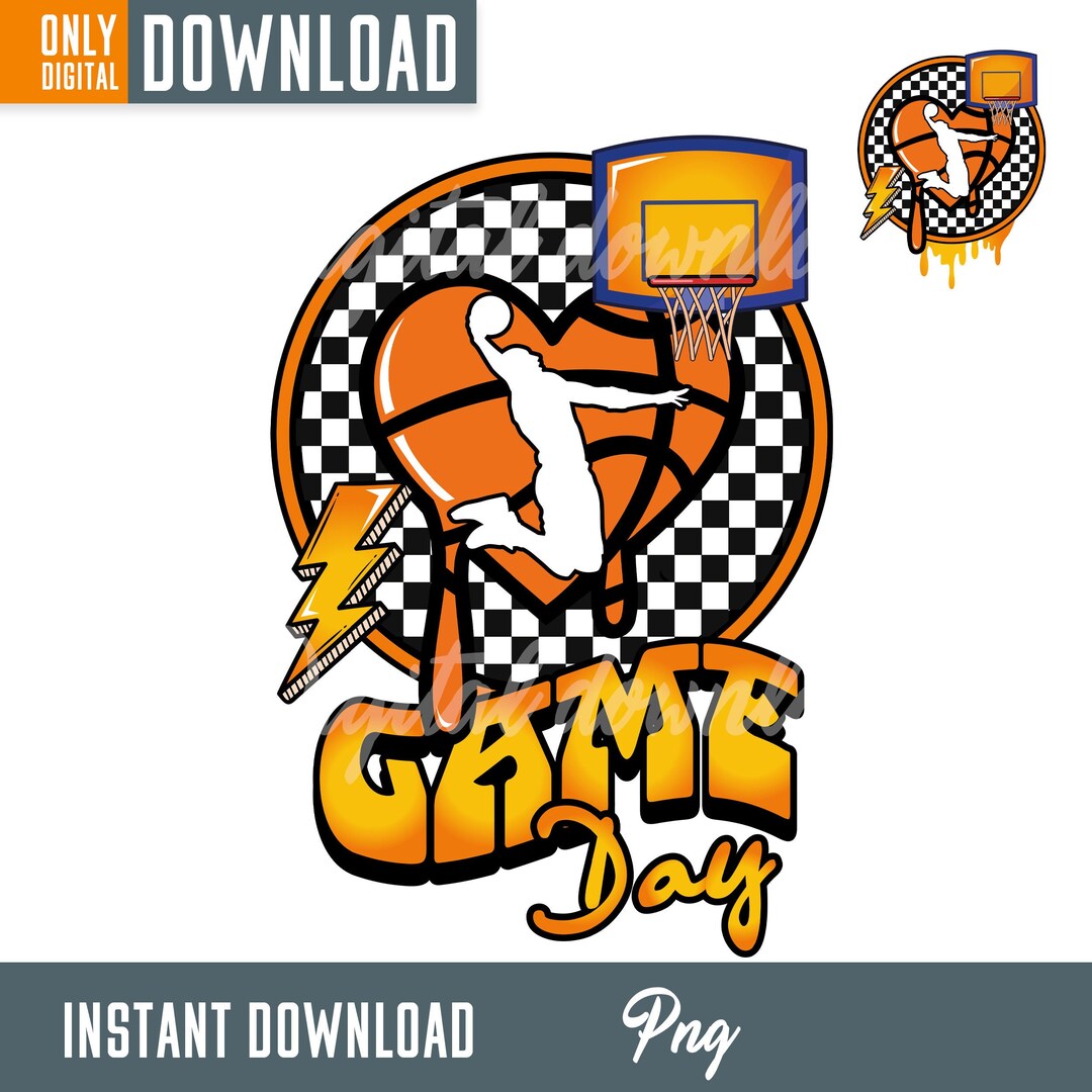 Retro Basketball Game Day PNG, Shirt Design (digital Download) - Etsy